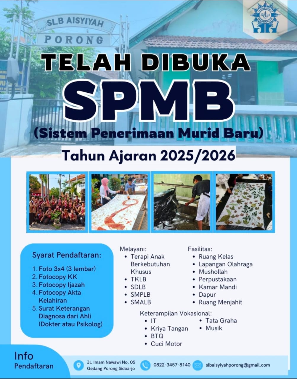 PPDB - SLB AISYIYAH PORONG